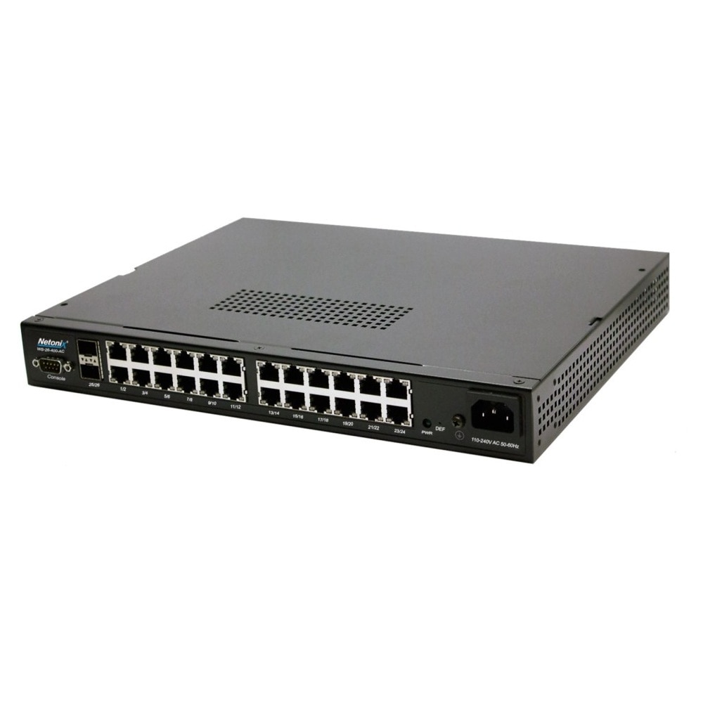 Netonix Managed Poe Switch, 24 1G Poe Ports, 2 Sfp Ports